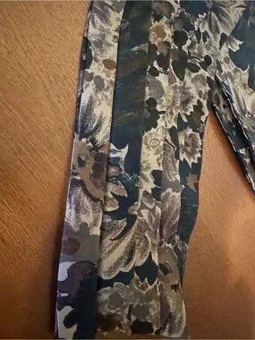 Accessories | Floral Pattern Mens Ascot Tie In Brown And Navy | Poshmark